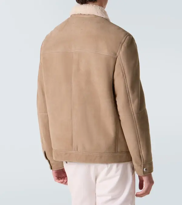Brunello Cucinelli Shearling-lined Suede Jacket
