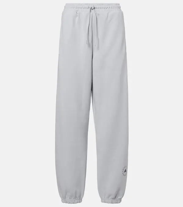 Adidas By Stella McCartney Cotton-blend Fleece Sweatpants - Grey
