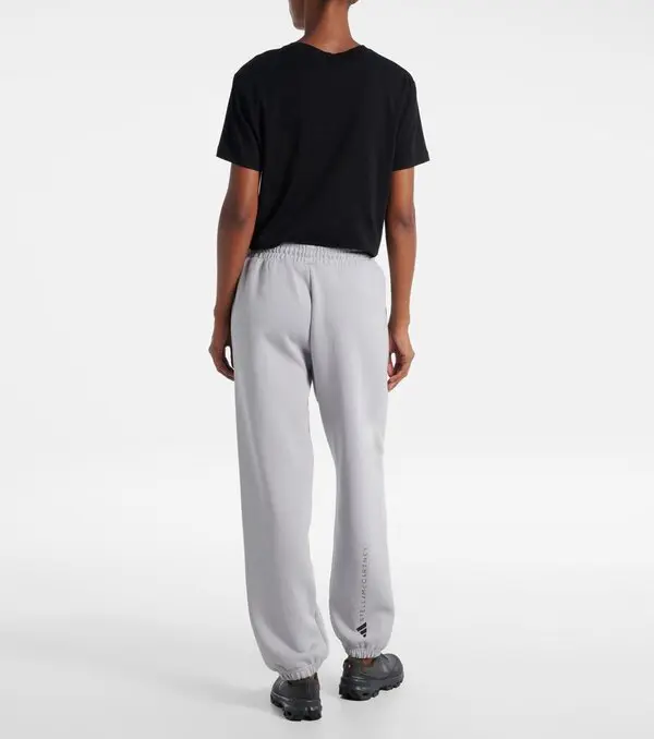 Adidas By Stella McCartney Cotton-blend Fleece Sweatpants - Grey
