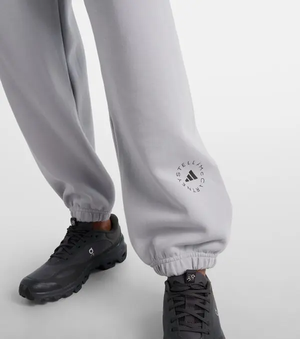 Adidas By Stella McCartney Cotton-blend Fleece Sweatpants - Grey