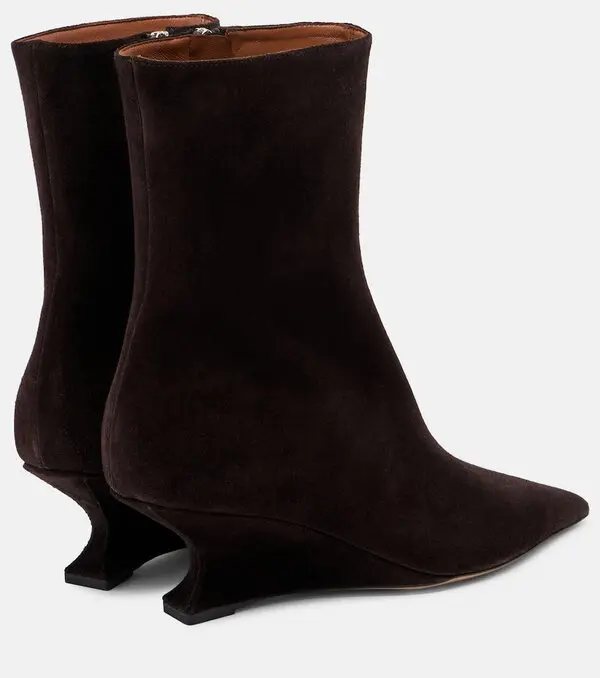 Paris Texas Nina 50 Suede Ankle Boots - Brown