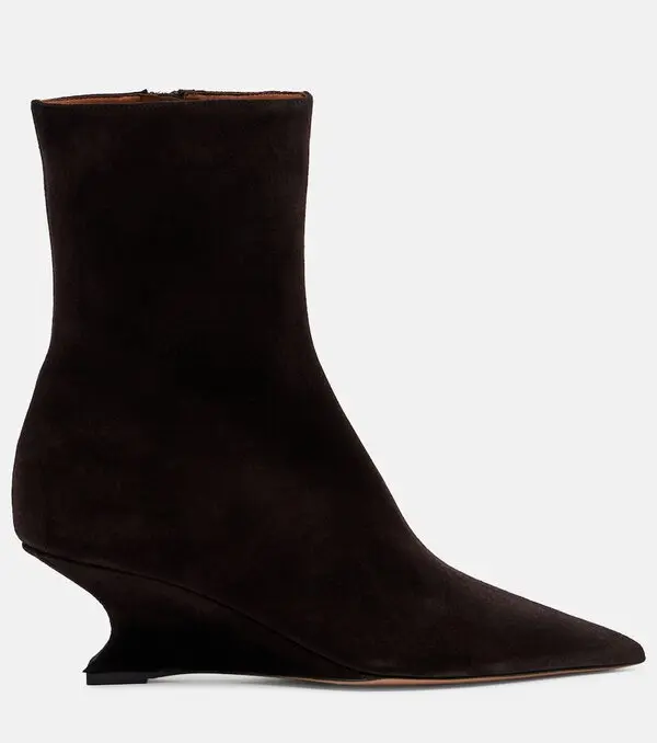 Paris Texas Nina 50 Suede Ankle Boots - Brown