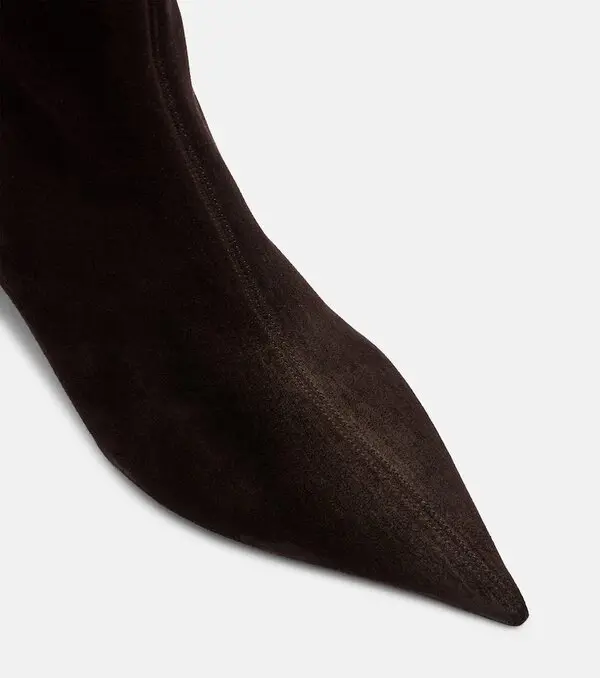 Paris Texas Nina 50 Suede Ankle Boots - Brown