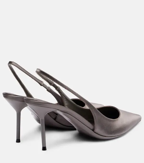 Paris Texas Lidia 70 Satin Slingback Pumps