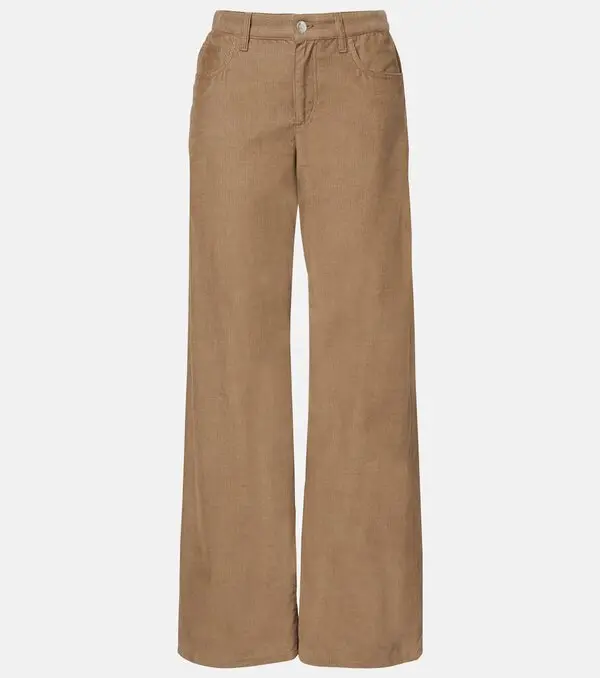 THE ROW Eglitta Corduroy Straight Pants - Beige