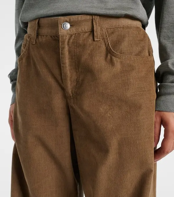 THE ROW Eglitta Corduroy Straight Pants - Beige