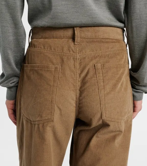 THE ROW Eglitta Corduroy Straight Pants - Beige