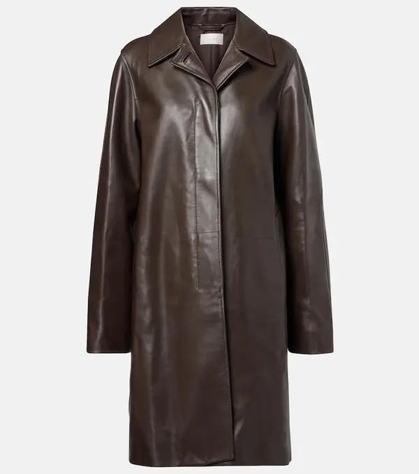 THE ROW Gracia Leather Jacket - Brown