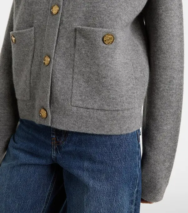 TOTEME Cashmere And Wool-blend Cardigan - Grey