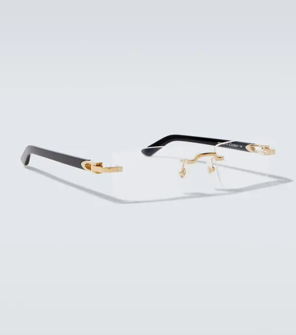 Cartier Signature C De Rectangular Glasses - Gold