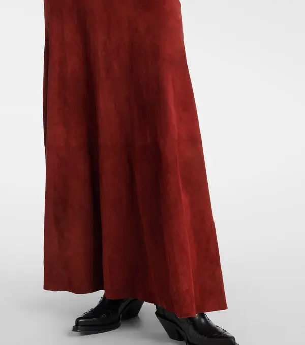 Gabriela Hearst Brigita Suede Maxi Dress