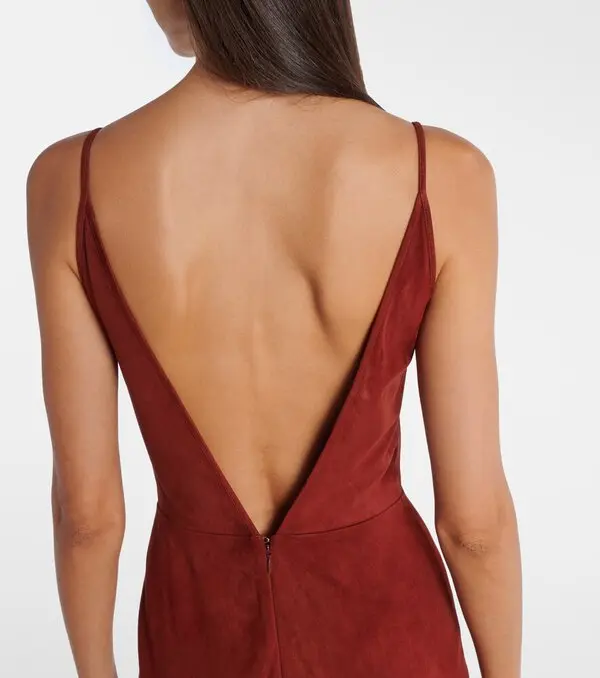 Gabriela Hearst Brigita Suede Maxi Dress