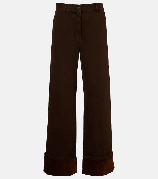 Dries Van Noten High-rise Straight Jeans - Brown
