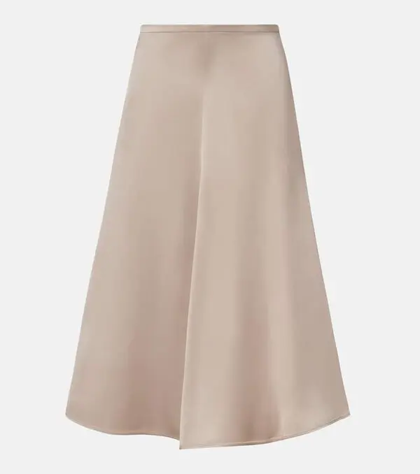 Brunello Cucinelli Silk Midi Skirt
