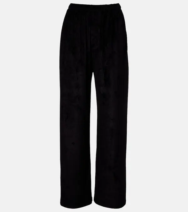 Balenciaga High-rise Wide-leg Trousers - Black