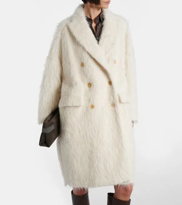 Brunello Cucinelli Double-breasted Alpaca-blend Coat