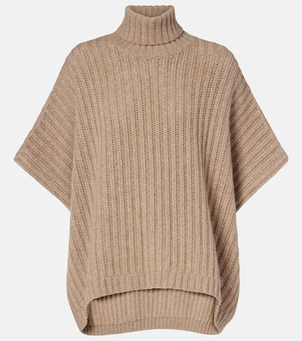 Brunello Cucinelli Ribbed-knit Cashmere Turtleneck Sweater - Beige