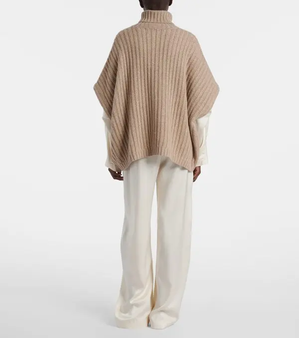 Brunello Cucinelli Ribbed-knit Cashmere Turtleneck Sweater - Beige