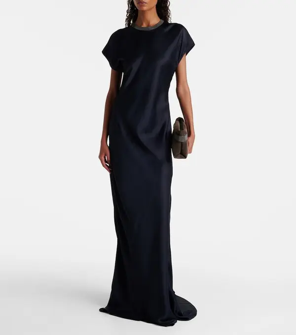 Brunello Cucinelli Embellished Gown - Blue