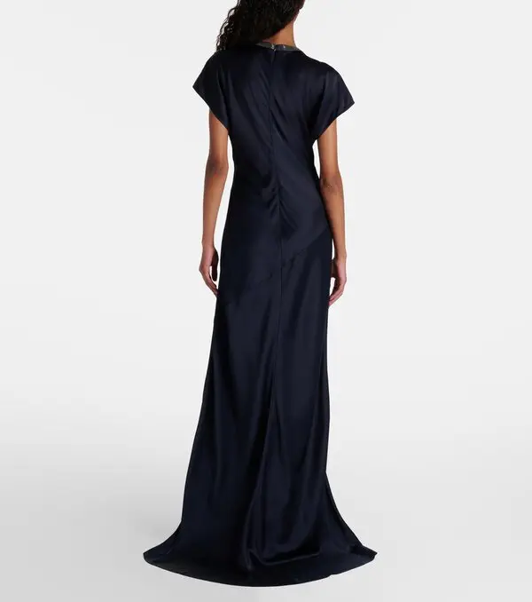 Brunello Cucinelli Embellished Gown - Blue