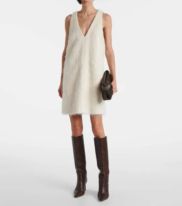 Brunello Cucinelli Alpaca-blend Mini Dress
