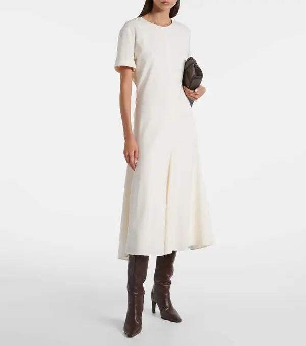 Brunello Cucinelli Wool-blend Midi Dress
