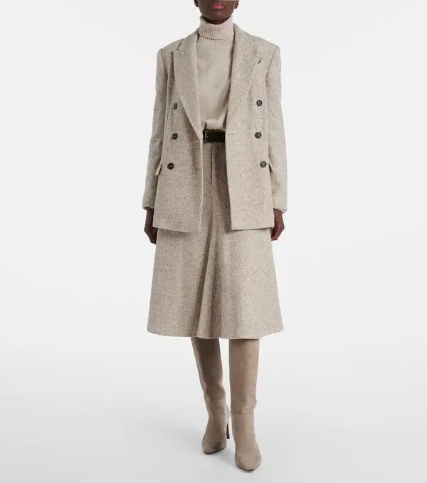 Brunello Cucinelli Double-breasted Wool And Silk-blend Blazer