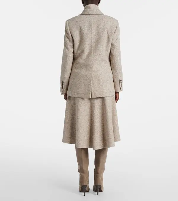 Brunello Cucinelli Double-breasted Wool And Silk-blend Blazer