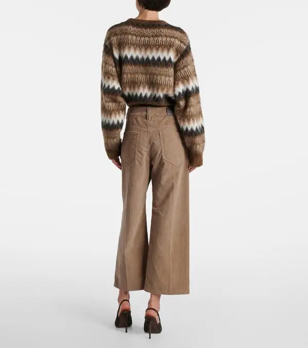 Brunello Cucinelli Monili Cotton Corduroy Straight Pants