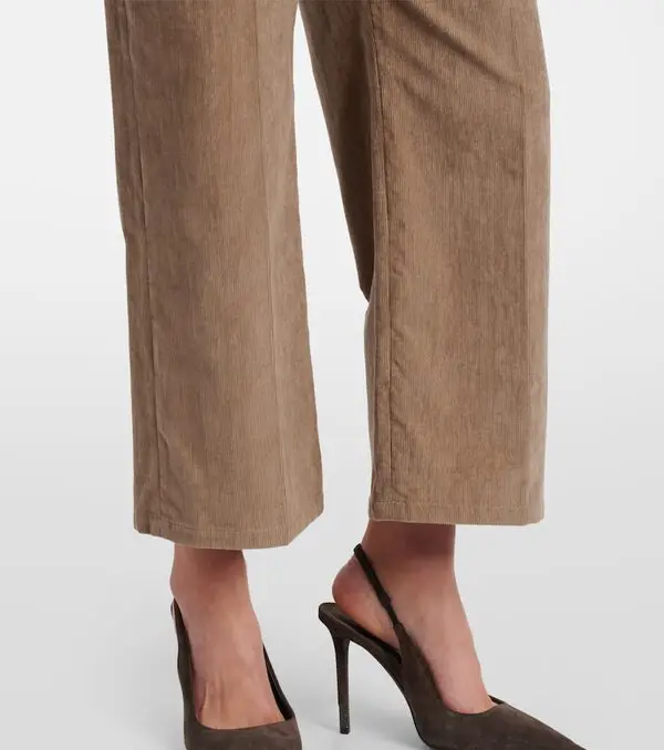 Brunello Cucinelli Monili Cotton Corduroy Straight Pants
