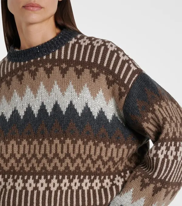 Brunello Cucinelli Cashmere Jacquard Sweater
