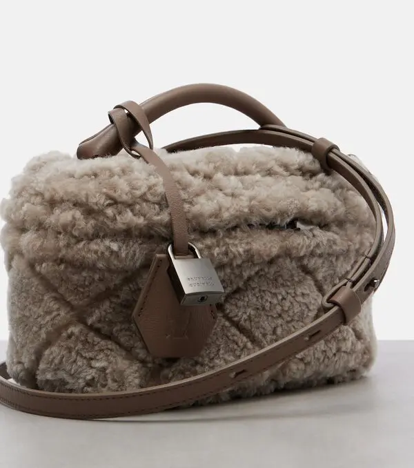 Brunello Cucinelli Quilted Shearling Vanity Bag