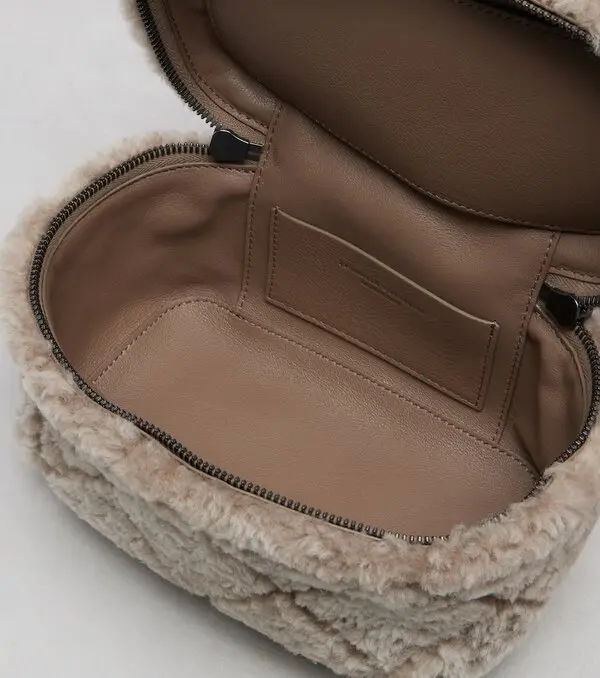 Brunello Cucinelli Quilted Shearling Vanity Bag