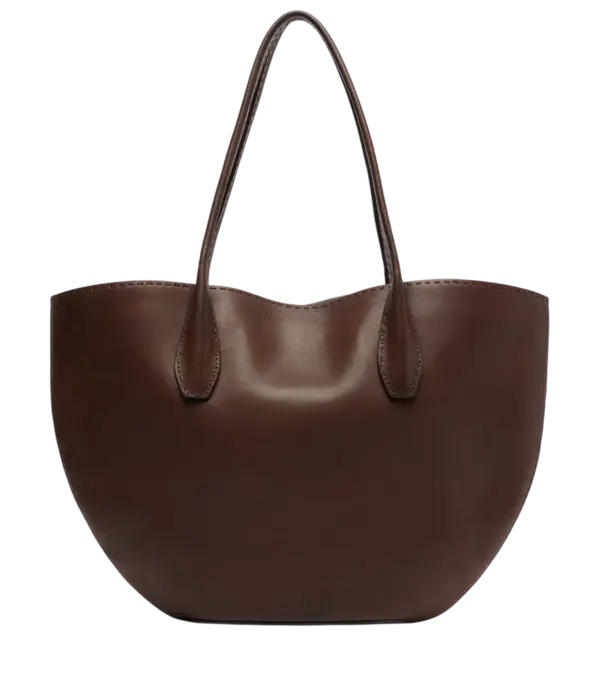 THE ROW Alger Leather Tote Bag - Brown