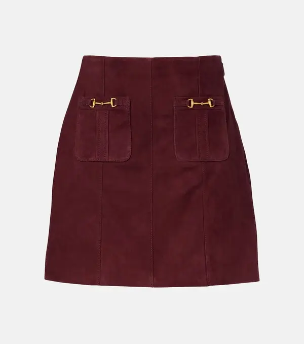 Rixo Wiley Suede Miniskirt - Brown