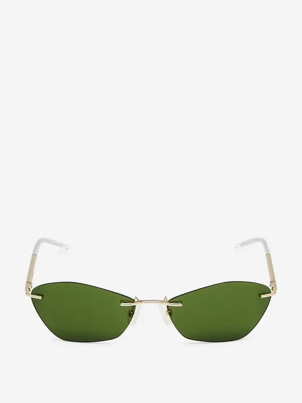 Alexander McQueen T-bar Cat-eye Sunglasses - Green