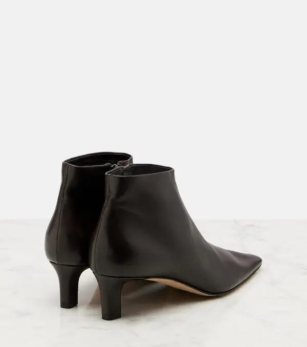 THE ROW Carla 45 Leather Ankle Boots