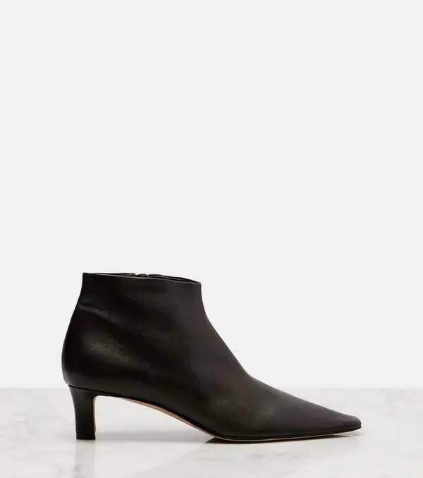 THE ROW Carla 45 Leather Ankle Boots