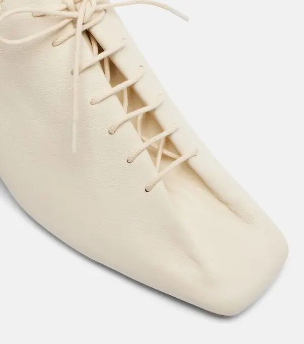 LEMAIRE Leather Derby Pumps - White