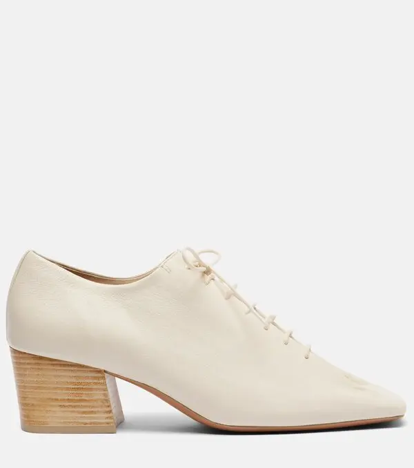 LEMAIRE Leather Derby Pumps - White