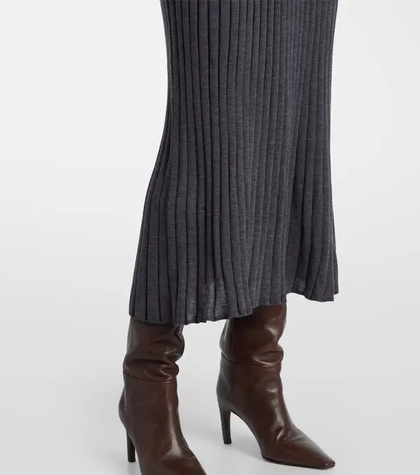 Brunello Cucinelli Ribbed-knit Virgin Wool Sweater Dress