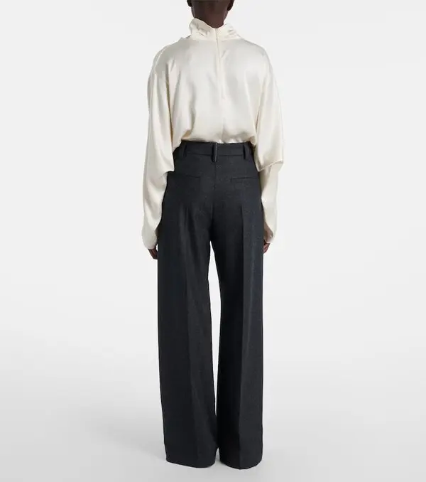 Brunello Cucinelli Virgin Wool Straight Leg Pants