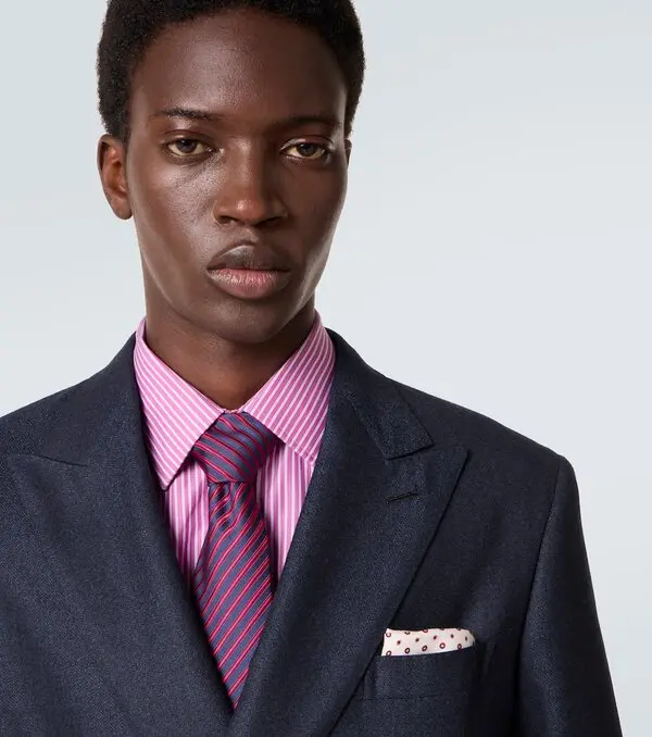 Charvet Striped Silk Jacquard Neck Tie