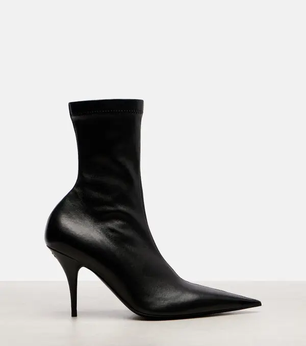 Balenciaga Avenue 90 Leather Ankle Boots