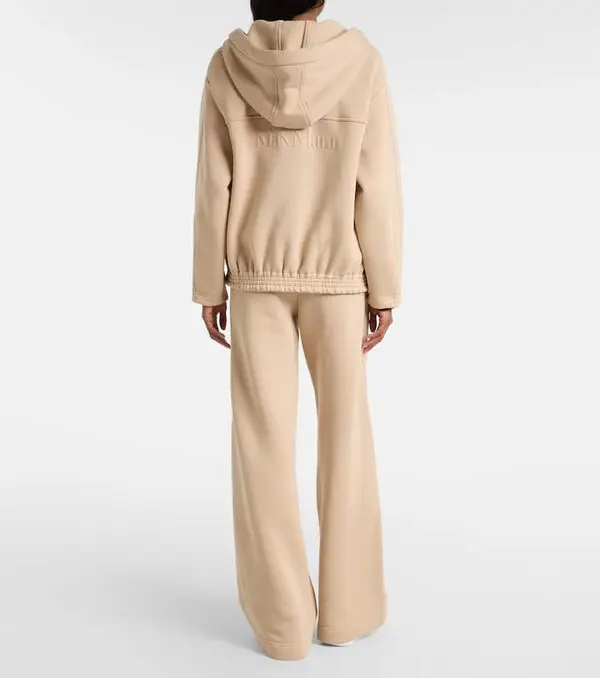 Max Mara Omelia Cotton Zip-up Hoodie - Beige