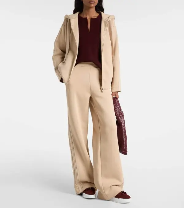 Max Mara Omelia Cotton Zip-up Hoodie - Beige