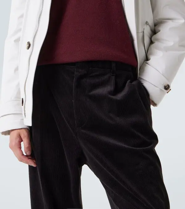 Brunello Cucinelli Cotton-blend Corduroy Straight Pants