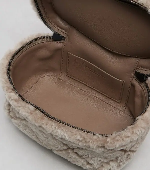 Brunello Cucinelli Quilted Shearling Vanity Bag