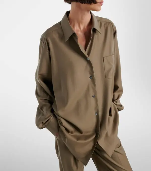 THE ROW Pino Virgin Wool Shirt