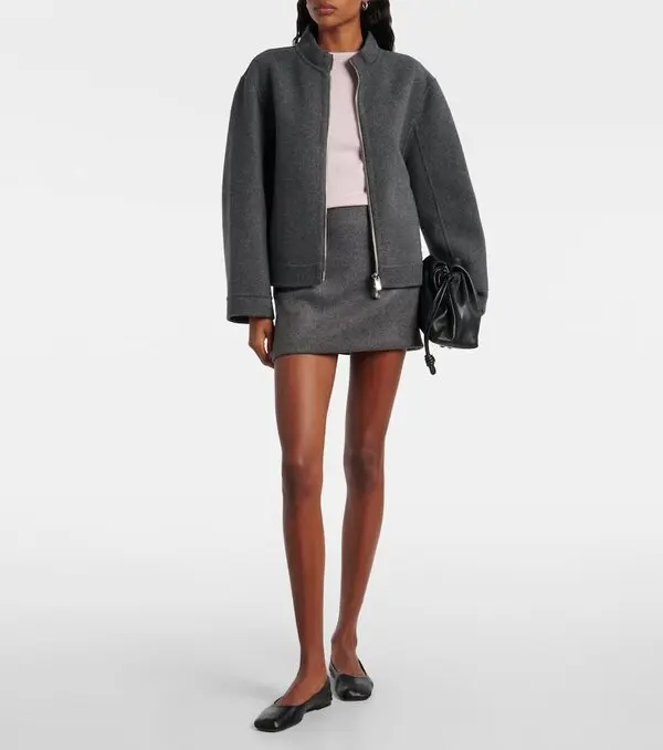 Extreme Cashmere Motor Wool And Cashmere Bomber Jacket